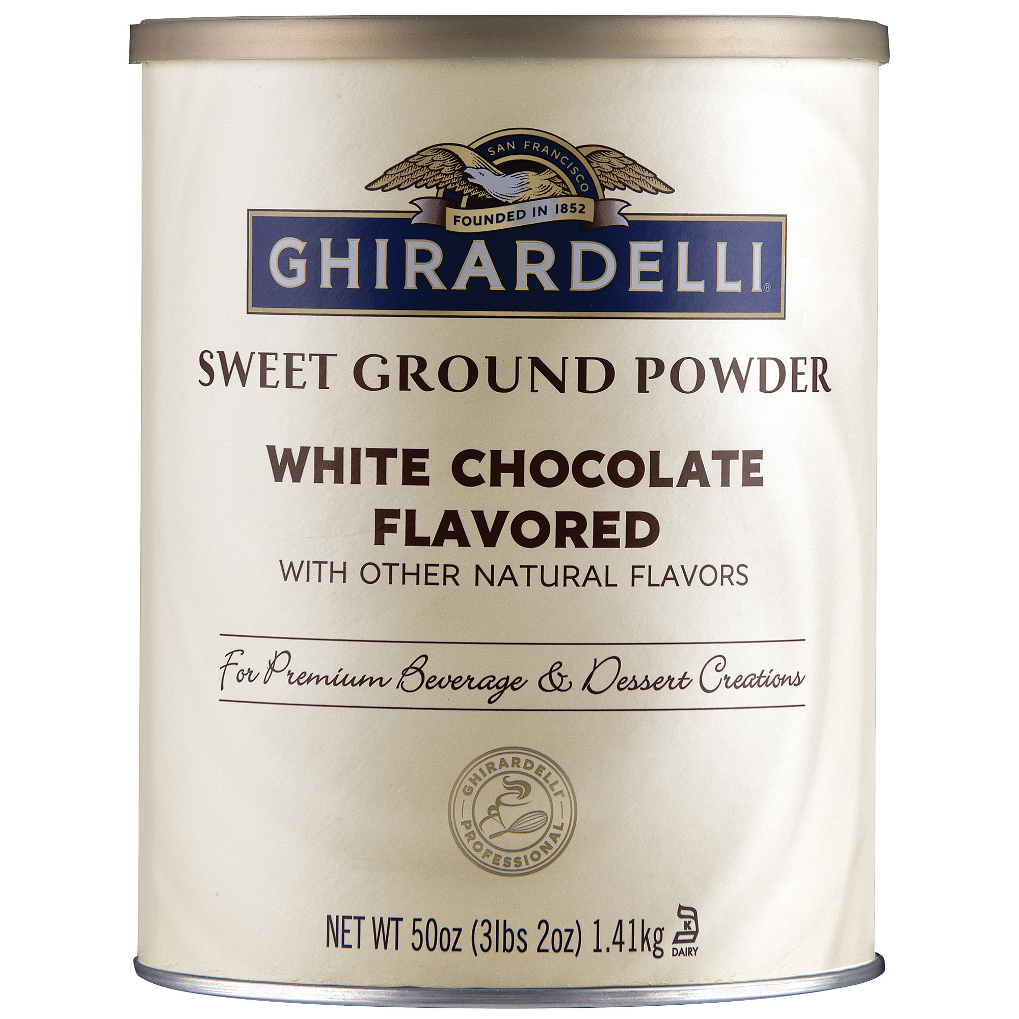 Ghirardelli Sweet Ground White Chocolate Flavored Powder - 3.12 lb. Ghirardelli Sweet Ground White Chocolate Flavored Powder - 3.12 lb.